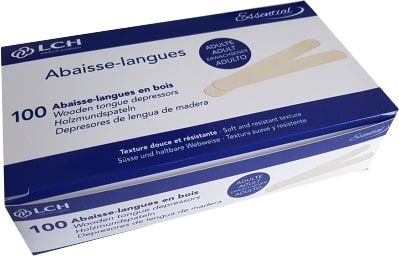 Abaisse-langues en bois adulte (boîte de 100) | Girodmedical
