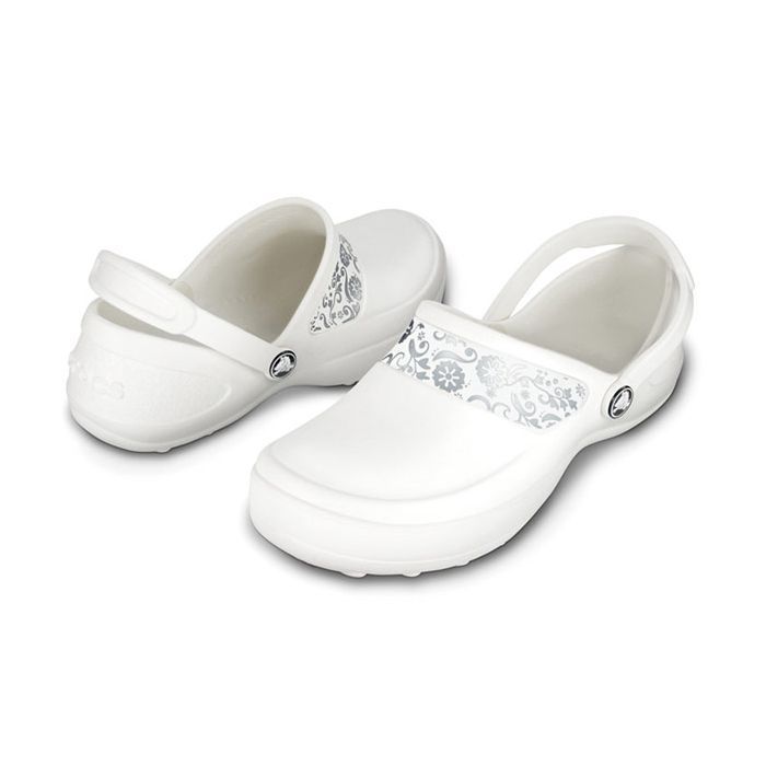 Sabots Crocs Mercy Work White/Silver à 0,00