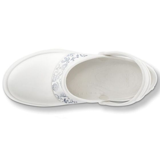 Sabots Crocs Mercy Work White/Silver à 0,00