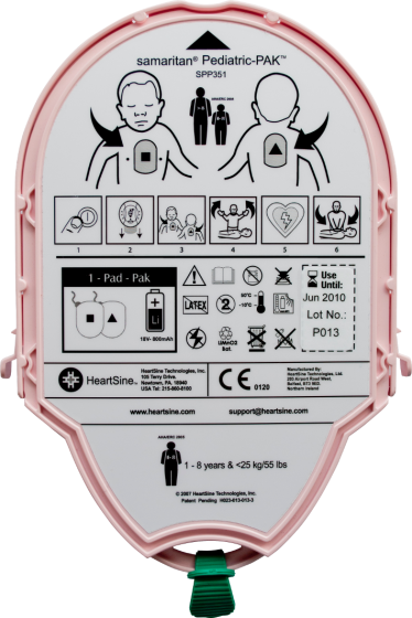 PadPak enfant pour Heartsine Samaritan PAD (piles et électrodes combinées)