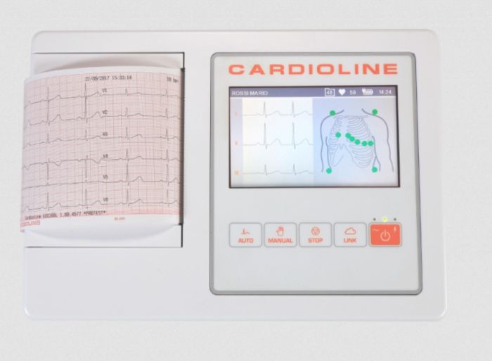 Pack ECG Cardioline 100L (3/6 pistes) avec interprétation + sacoche ...